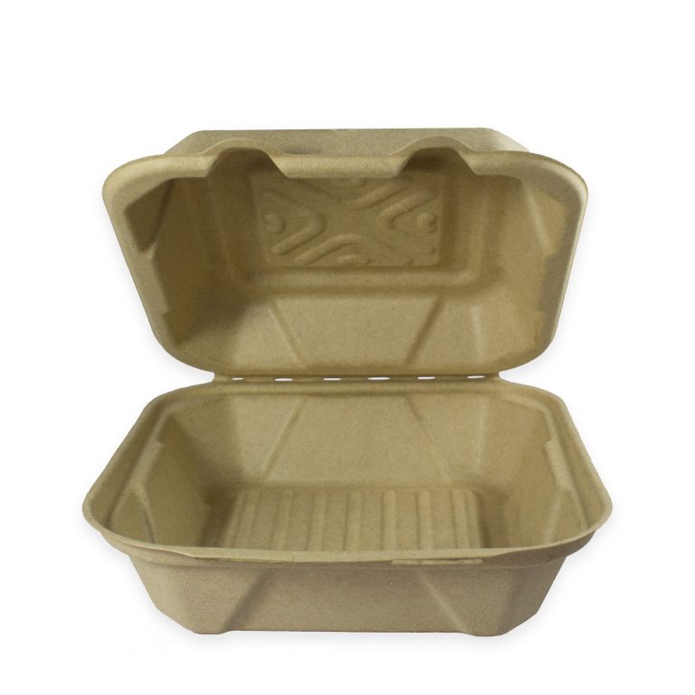 8 x 8 x 3 | Fiber Clamshell (Kraft) 200 per case – Green Safe Products