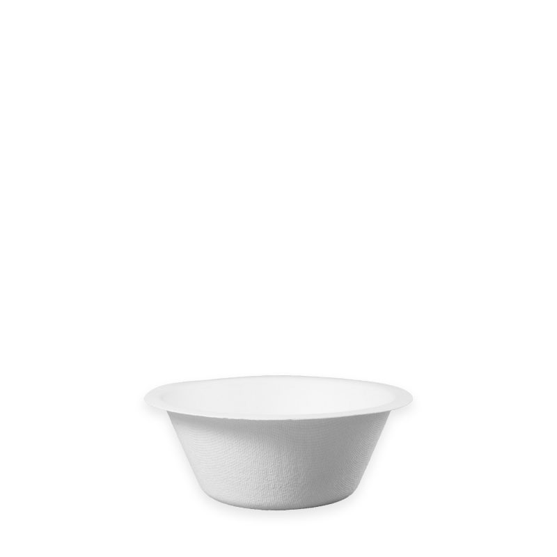 8 oz Compostable Molded Fiber Bowl White 1000/case – Green Safe Products